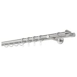 Gardinenstange mydeco "20mm Cone Wandtr&auml;ger 12 cm", silber (edelstahlfarben), L:270cm, Aluminium, Gardinenstangen
