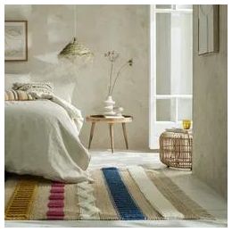 Teppich FLAIR RUGS "Medina, mit abstraktem Streifenmuster", bunt, B:120cm H:12mm L:170cm, Baumwolle, Jute, Wolle, Teppiche, Teppich, Boho-Look, aus Naturfasern wie Wolle & Jute