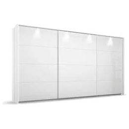 Schwebet&uuml;renschrank Rauch "Kleiderschrank Schrank Garderobe OTELI inkl. 3 Innenschubladen", wei&szlig; (wei&szlig;, hochglanz wei&szlig;), B:368cm H:214cm T:68cm, Holzwerkstoff, Schr&auml;nke, Schwebet&uuml;renschrank, inkl. Passepartout optional mit Beleuchtung