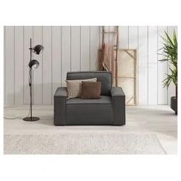 Sessel Home Affaire "SHERWOOD, Love-Seat in 3 Stoffarten verf&uuml;gbar", grau (anthrazit), B:120cm H:85cm T:86cm, 100% Polyester, Sessel, Sessel, passend zur Polster-Serie SHERWOOD