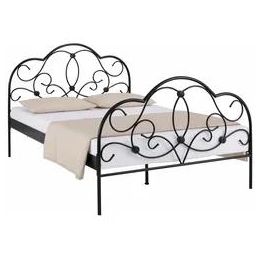 Metallbett Home Affaire "TOPSELLER", schwarz, L:205cm, Betten, mit aufwendiger Verzierung, romantischer Stil