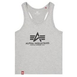 Muscleshirt Alpha Industries "Basic Tank BL BB", Herren, Gr. M, grau (grau heather), Obermaterial: 100% Baumwolle, Shirts