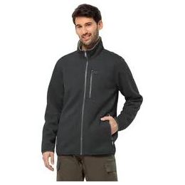 Fleecejacke Jack Wolfskin "ROBSON FJORD JACKET", Herren, Gr. S, grau (phantom), Fleece, Obermaterial: 100% Polyester, unifarben, Jacken Fleecejacke, W&auml;rmend, winddicht, &Uuml;bergangsjacke