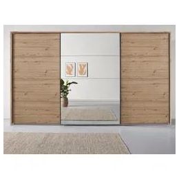 Schwebet&uuml;renschrank Rauch "Kleiderschrank Schrank Garderobe OTELI inkl. 3 Innenschubladen", braun (eiche artisan), B:368cm H:214cm T:68cm, Holzwerkstoff, Schr&auml;nke, Schwebet&uuml;renschrank, inkl. Passepartout optional mit Beleuchtung MADE IN GERMANY