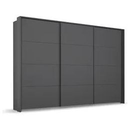 Schwebet&uuml;renschrank Rauch "Kleiderschrank Schrank Garderobe OTELI inkl. 3 Innenschubladen", grau (graumetallic), B:278cm H:214cm T:68cm, Holzwerkstoff, Schr&auml;nke, Schwebet&uuml;renschrank, inkl. Passepartout optional mit Beleuchtung