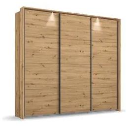Schwebet&uuml;renschrank Rauch "Kleiderschrank Schrank Garderobe OTELI inkl. 3 Innenschubladen", braun (eiche artisan), B:211cm H:214cm T:68cm, Holzwerkstoff, Schr&auml;nke, Schwebet&uuml;renschrank, inkl. Passepartout optional mit Beleuchtung MADE IN GERMANY