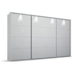 Schwebet&uuml;renschrank Rauch "Kleiderschrank Schrank Garderobe OTELI inkl. 3 Innenschubladen", grau (seidengrau), B:323cm H:233cm T:68cm, Holzwerkstoff, Schr&auml;nke, Schwebet&uuml;renschrank, inkl. Passepartout optional mit Beleuchtung