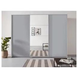 Schwebet&uuml;renschrank Rauch "Kleiderschrank Schrank Garderobe OTELI inkl. 3 Innenschubladen", grau (seidengrau), B:278cm H:233cm T:68cm, Holzwerkstoff, Schr&auml;nke, Schwebet&uuml;renschrank, inkl. Passepartout optional mit Beleuchtung MADE IN GERMANY