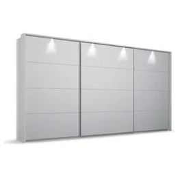Schwebet&uuml;renschrank Rauch "Kleiderschrank Schrank Garderobe OTELI inkl. 3 Innenschubladen", grau (seidengrau), B:368cm H:233cm T:68cm, Holzwerkstoff, Schr&auml;nke, Schwebet&uuml;renschrank, inkl. Passepartout optional mit Beleuchtung