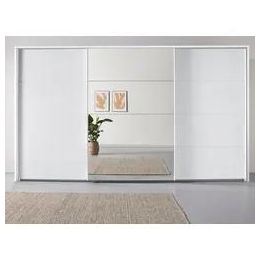 Schwebet&uuml;renschrank Rauch "Kleiderschrank Schrank Garderobe OTELI inkl. 3 Innenschubladen", wei&szlig;, B:368cm H:214cm T:68cm, Holzwerkstoff, Schr&auml;nke, Schwebet&uuml;renschrank, mit Mittelspiegel und Passepartout optional mit Beleuchtung