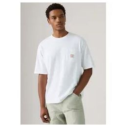 Levi's T-Shirt LEVI'S "Workwear Tee", Herren, Gr. S, wei&szlig; (hellwei&szlig;), Jersey, Obermaterial: 100% Baumwolle, unifarben, oversize h&uuml;ftbedeckend, Rundhals, Shirts T-Shirt, mit aufgesetzter Tasche
