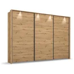 Schwebet&uuml;renschrank Rauch "Kleiderschrank Schrank Garderobe OTELI inkl. 3 Innenschubladen", braun (eiche artisan), B:278cm H:233cm T:68cm, Holzwerkstoff, Schr&auml;nke, Schwebet&uuml;renschrank, inkl. Passepartout optional mit Beleuchtung
