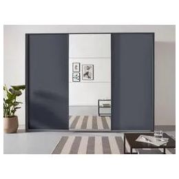 Schwebet&uuml;renschrank Rauch "Kleiderschrank Schrank Garderobe OTELI inkl. 3 Innenschubladen", grau (graumetallic), B:278cm H:233cm T:68cm, Holzwerkstoff, Schr&auml;nke, Schwebet&uuml;renschrank, inkl. Passepartout optional mit Beleuchtung MADE IN GERMANY