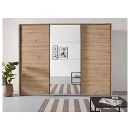 Schwebet&uuml;renschrank Rauch "Kleiderschrank Schrank Garderobe OTELI inkl. 3 Innenschubladen", braun (eiche artisan), B:278cm H:214cm T:68cm, Holzwerkstoff, Schr&auml;nke, Schwebet&uuml;renschrank, inkl. Passepartout optional mit Beleuchtung MADE IN GERMANY