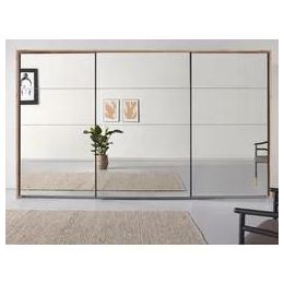 Schwebet&uuml;renschrank Rauch "Kleiderschrank Schrank Garderobe OTELI inkl. 3 Innenschubladen", braun (eiche artisan), B:368cm H:233cm T:68cm, Holzwerkstoff, Schr&auml;nke, Schwebet&uuml;renschrank, mit Spiegelfront und Passepartout optional mit Beleuchtung