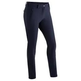Funktionshose Maier Sports "Helga slim", Damen, Gr. 84, Langgr&ouml;&szlig;en, blau (dunkelblau), 90% Polyester, 10% Elasthan, Hosen Funktionshose, warme Damen Outdoorhose, robuste Wanderhose, Slim Fit