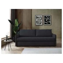 Schlafsofa Bali "Pisa", grau (anthrazit), B:222cm H:93cm T:98cm, 100% PES, Sofas, Schlafsofa, mit 3 Matratzenarten, Lattenrost, stabiles Untergestell