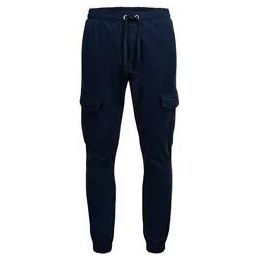 Cargohose Alessandro Salvarini "ASComfi", Herren, Gr. W34 L30, L&auml;nge 30, blau (dunkelblau), Obermaterial: 98% Baumwolle, 2% Elasthan, Hosen Cargohose, mit Rei&szlig;verschluss Taschen