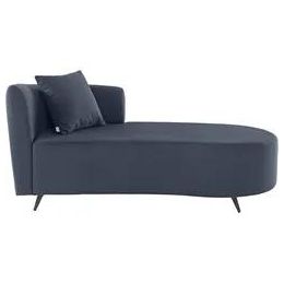 Recamiere Home Affaire "Hulby", blau (dunkelblau), B:182cm H:82cm T:90cm, 100% Polyester, Sofas, Recamiere, wahlweise mit und ohne Hocker und Armlehne links oder rechts