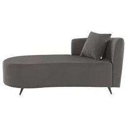 Recamiere Home Affaire "Hulby", grau (anthrazit), B:182cm H:82cm T:90cm, 100% Polyester, Sofas, Recamiere, wahlweise mit und ohne Hocker und Armlehne links oder rechts