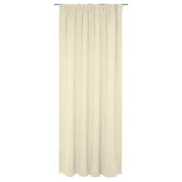 Vorhang WIRTH "Umea" Gr. 2, beige (hellbeige), B:132cm H:175cm, Jacquard, Polyester, Gardinen
