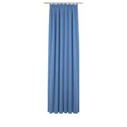 Vorhang WIRTH "Trondheim B", blau (royalblau), B:132cm H:315cm, Chenille, Polyacryl, Gardinen, nach Ma&szlig;