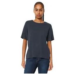 Marc O'Polo T-Shirt MARC O'POLO DENIM "aus softer Bio-Baumwolle", Damen, Gr. S, blau (navy teal), Obermaterial: 100% Baumwolle, unifarben, Basic, loose fit, Rundhals, normaler Saum, Shirts T-Shirt
