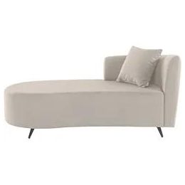 Recamiere Home Affaire "Hulby", beige (natur), B:182cm H:82cm T:90cm, 100% Polyester, Sofas, Recamiere, wahlweise mit und ohne Hocker und Armlehne links oder rechts
