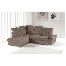 Ecksofa WERK2 "Brindisi, Multifunktion, bequem & komfortabel, Breite 263cm, L-Form", braun, B:263cm H:105cm T:212cm, 92% Polyester, 8% Nylon, Sofas, Ecksofa, mit verstellbaren Kopfteilen, Bettfunktion & Bettkasten
