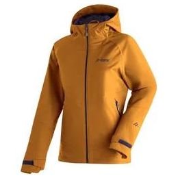 Outdoorjacke Maier Sports "Solo Tipo W", Damen, Gr. 42, braun (hellbraun), 100% Polyester (recycled), Rundhals, Jacken Outdoorjacke, Damen Wanderjacke, atmungsaktiv und wasserdicht, Regenjacke mit Kapuze