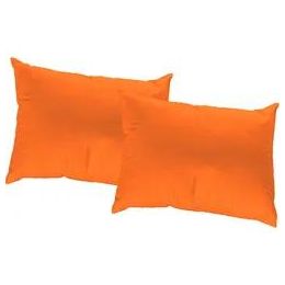 Dekokissen WIRTH "Umea" Gr. 2, orange (orange, unifarben), B:50cm L:50cm, Obermaterial: 100% Polyester, Dekokissen_Sitzkissen_Kissenh&uuml;llen