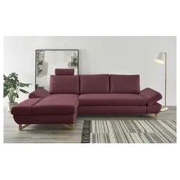Schlafsofa Home Affaire "City/Giron", rot (bordeaux), B:284cm H:104cm T:166cm, 100% PES;Atmungsaktives Gewebe;Easy Clean ;Gramatur 340g/ qm +/- 5%, Sofas, Schlafsofa, komfortable Bettfunktion (Liegefl&auml;che 245 x 138 cm), sowie Bettkasten
