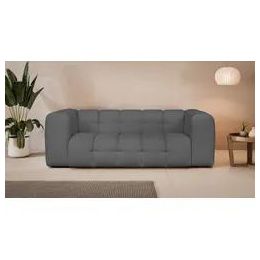 3-Sitzer "TALISHA Designersofa, moderne Steppung, Ma&szlig;e B/T/H: 229/110/75 cm", grau (dunkelgrau), B:229cm H:75cm T:110cm, 100% Polyester, LeGer Home by Lena Gercke, Sofas, aufwendig gepolstert, hoher Sitzkomfort