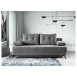 Schlafsofa WERK2 "Oakland Bettsofa Breite 206cm, Liegefl&auml;che 202/145cm", grau (hellgrau), B:206cm H:97cm T:98cm, 92% Polyester, 8% Nylon, Sofas, Schlafsofa, 2-Sitzer Sofa & Schlafcouch mit Bettkasten
