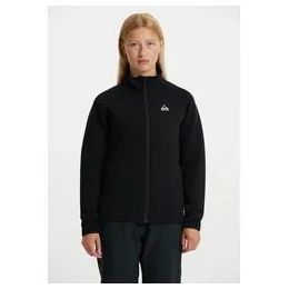 Skijacke SOS "Muju", Damen, Gr. L, schwarz, 75% Polyester, 22% Viskose, 3% Elasthan, unifarben, normal, hoch geschlossener Ausschnitt, Jacken Skijacke, mit durchgehendem Rei&szlig;verschluss