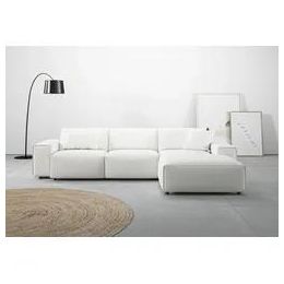Ecksofa Home Affaire "Glimminge auch in Breitcord, Feincord, Boucl&eacute; + Easy care-Bezug", wei&szlig;, B:294cm H:71cm T:191cm, 100% Polyester, Sofas, Ecksofa, L-Form, Breite 294, Zierkissen