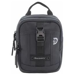 Schultertasche DISCOVERY "Shield", Damen, Gr. B/H/T: 17cm x 23cm x 11cm, schwarz, Kunstfaser, unifarben, Taschen Schultertasche, Hergestellt aus robustem rPet Polyester-Material