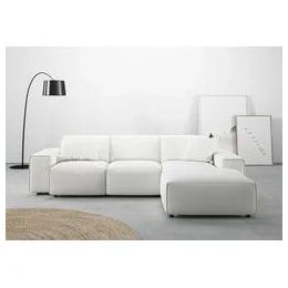 Ecksofa Home Affaire "Glimminge L-Form auch in Breitcord, Feincord + Easy care-Bezug", wei&szlig;, B:264cm H:71cm T:191cm, 100% Polyester, Sofas, Ecksofa, Breite 264, Zierkissen