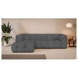Ecksofa "TALISHA L-Form Designersofa, moderne Steppung, B/T/H: 276/178/75 cm", grau (anthrazit), B:276cm H:75cm T:178cm, 100% Polyester, LeGer Home by Lena Gercke, Sofas, Ecksofa, aufwendig gepolstert, hoher Sitzkomfort