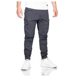 Cargohose Alessandro Salvarini "ASGiacomi", Damen, Gr. W36L32, L&auml;nge 32, grau (dunkelgrau), Obermaterial: 98% Baumwolle, 2% Elasthan, Hosen Cargohose, mit Rei&szlig;verschluss Beintaschen