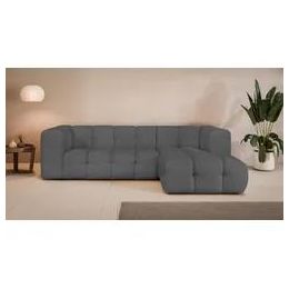 Ecksofa "TALISHA L-Form Designersofa, moderne Steppung, B/T/H: 276/178/75 cm", grau (anthrazit), B:276cm H:75cm T:178cm, 100% Polyester, LeGer Home by Lena Gercke, Sofas, Ecksofa, aufwendig gepolstert, hoher Sitzkomfort