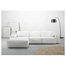 Ecksofa Home Affaire "Glimminge auch in Breitcord, Feincord, Boucl&eacute; + Easy care-Bezug", wei&szlig;, B:294cm H:71cm T:191cm, 100% Polyester, Sofas, Ecksofa, L-Form, Breite 294, Zierkissen