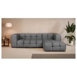 Ecksofa "TALISHA L-Form Designersofa, moderne Steppung, B/T/H: 276/178/75 cm", grau (anthrazit), B:276cm H:75cm T:178cm, 100% Polyester, LeGer Home by Lena Gercke, Sofas, Ecksofa, aufwendig gepolstert, hoher Sitzkomfort