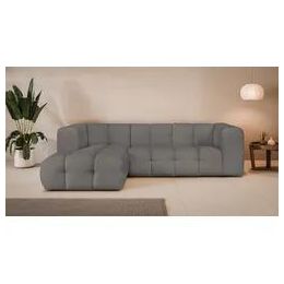 Ecksofa "TALISHA L-Form Designersofa, moderne Steppung, B/T/H: 276/178/75 cm", grau (taupe), B:276cm H:75cm T:178cm, 100% Polyester, LeGer Home by Lena Gercke, Sofas, Ecksofa, aufwendig gepolstert, hoher Sitzkomfort