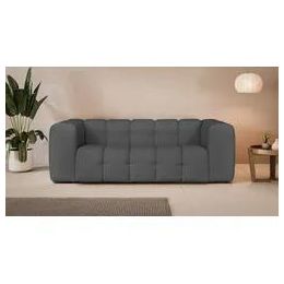 3-Sitzer "TALISHA Designersofa, moderne Steppung, Ma&szlig;e B/T/H: 229/110/75 cm", grau (anthrazit), B:229cm H:75cm T:110cm, 100% Polyester, LeGer Home by Lena Gercke, Sofas, aufwendig gepolstert, hoher Sitzkomfort