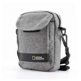 Schultertasche National Geographic "Stream", Damen, Gr. B/H/T: 13,5cm x 18,5cm x 18,5cm, grau, Nylon, Taschen Schultertasche, mit abnehmbarem Schultergurt