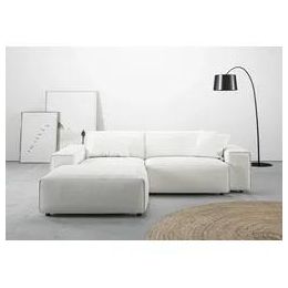 Ecksofa Home Affaire "Glimminge L-Form auch in Breitcord, Feincord + Easy care-Bezug", wei&szlig;, B:234cm H:71cm T:191cm, 100% Polyester, Sofas, Ecksofa, Breite 234, Zierkissen