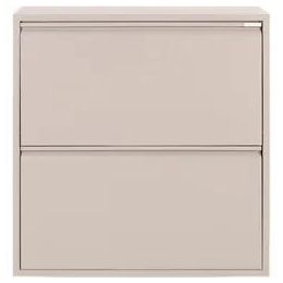 Schuhschrank SPINDER DESIGN, grau (silky taupe), B:75cm H:77,5cm T:23cm, Metall, Schr&auml;nke, Schuhschrank, Metall, Breite 75 cm