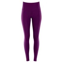 Leggings WINSHAPE "Functional Comfort AEL112C", Damen, Gr. M, Normalgr&ouml;&szlig;en, lila (schwarz plum), 85% Polyester, 15% Elasthan, Hosen Leggings, Ultra weicher, elastischer Funktionsstoff