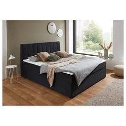 Boxbett "Alva, wahlweise mit Matratze", schwarz, B:180cm L:211cm, ATLANTIC HOME COLLECTION, Komplettbetten, wahlweise mit Matratze und Topper